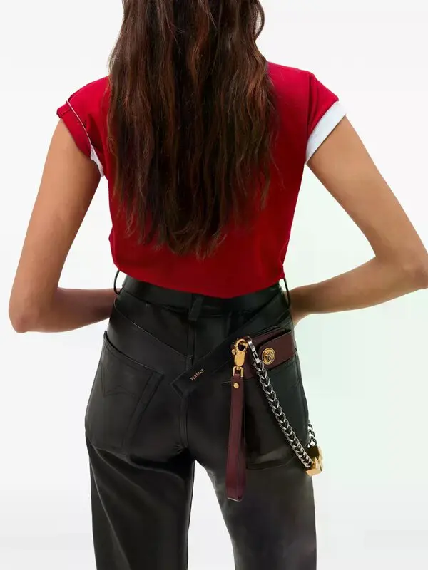 Versace Stretch Cotton Jersey T-shirt With Medusa Hardware