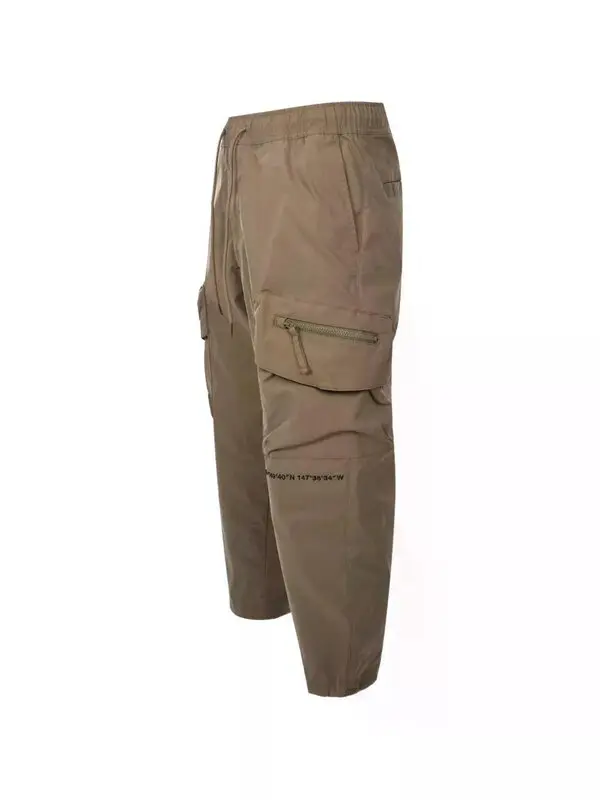 FINGERCROXX Zip Cargo Trousers - Neutrals