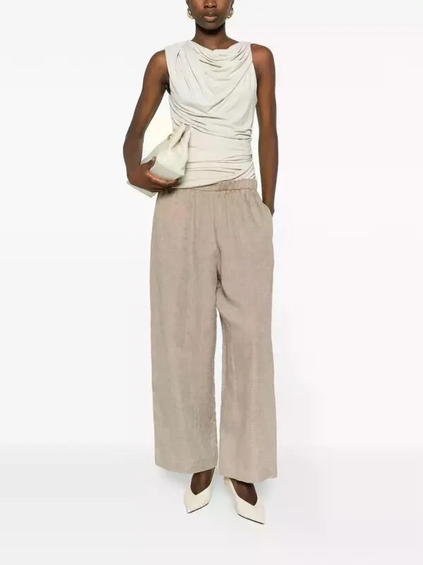 Fabiana Filippi Neutral Elasticated Waistband Trousers