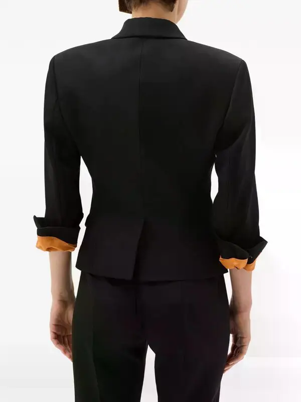 Versace Draped Grain De Poudre Wool Jacket