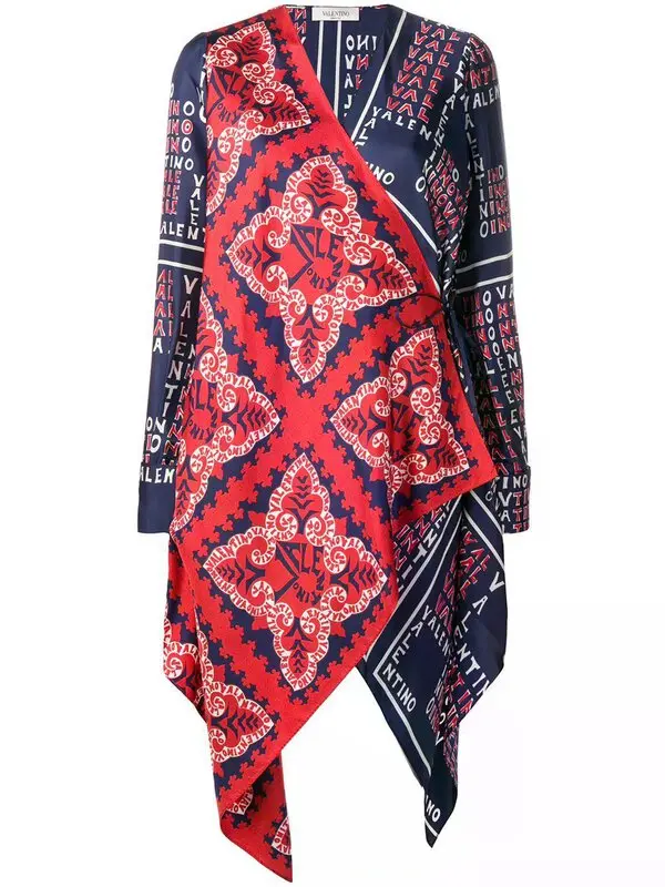 Valentino Garavani Silk Bandana And Puzzle Print Shirt