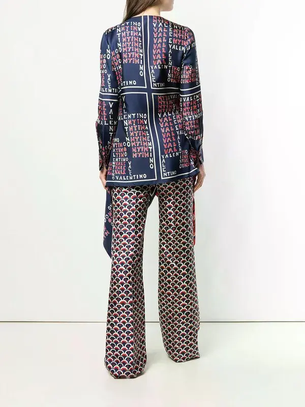 Valentino Garavani Silk Bandana And Puzzle Print Shirt