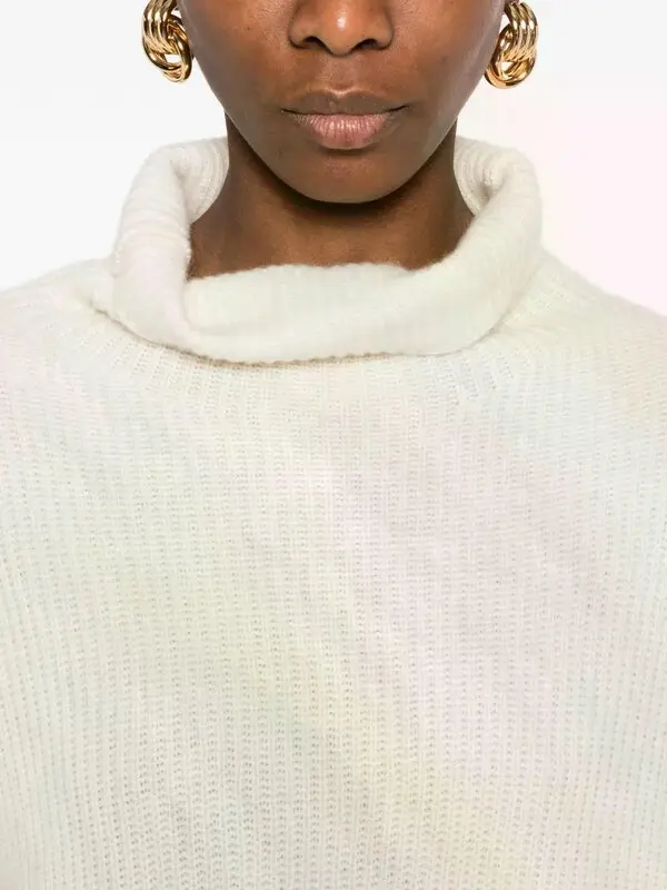 BY MALENE BIRGER Ribbed Knit Roll Neck Sweater
