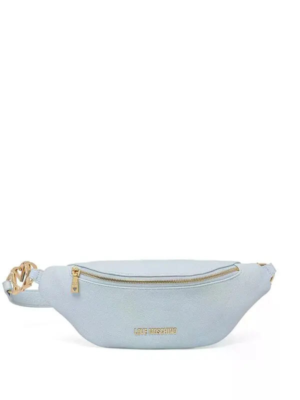 Moschino Logo-plaque Zip Belt Bag - Blue