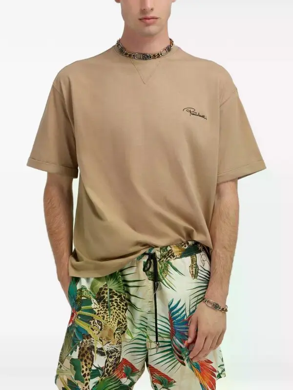 Roberto Cavalli Logo-patch T-shirt
