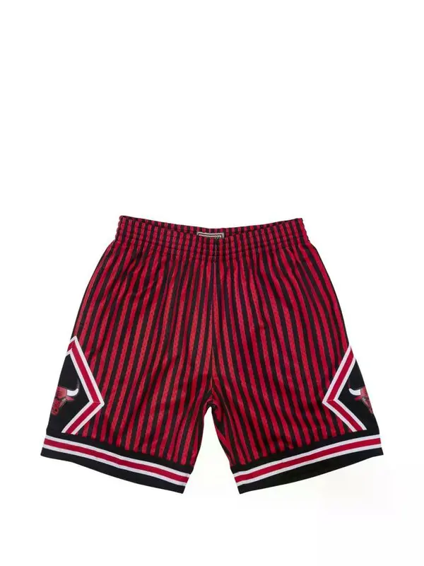 Mitchell & Ness Nba Striped Swingman Shorts - Red