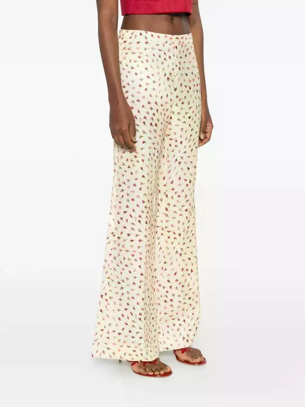 Sandro Floral-print Palazzo Pants