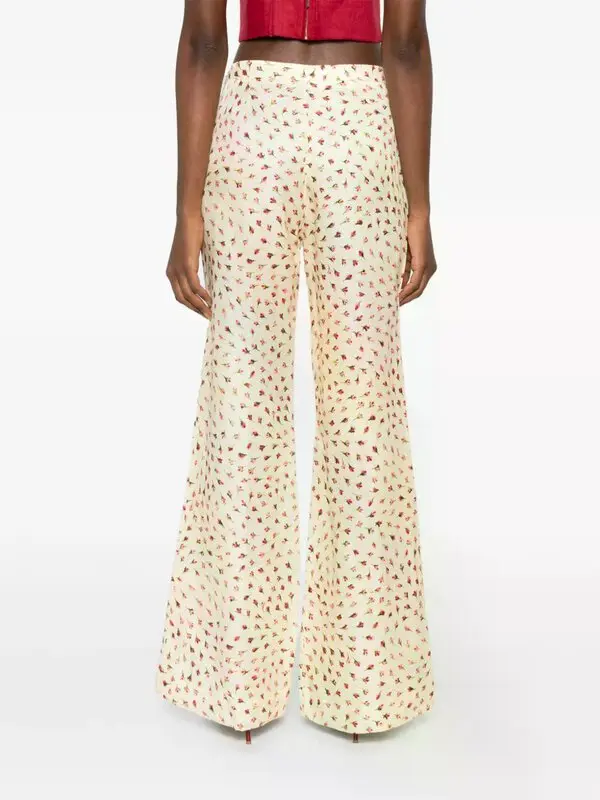 Sandro Floral-print Palazzo Pants