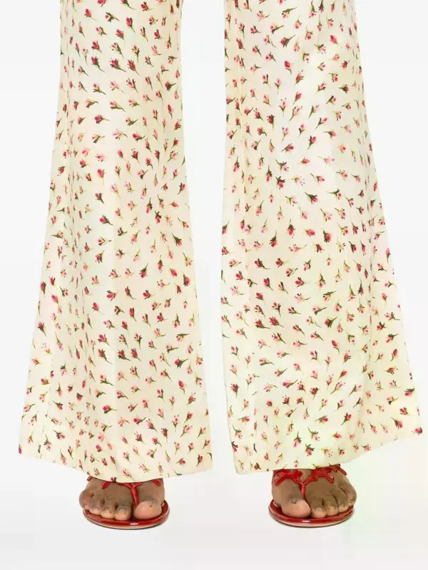 Sandro Floral-print Palazzo Pants