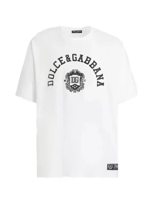 Dolce & Gabbana Patterned Short-sleeve Pocket T-shirt - White