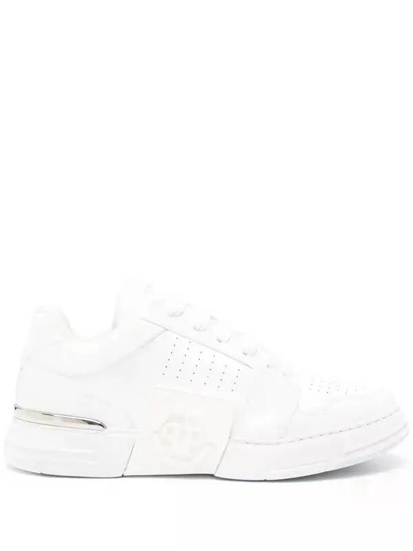Philipp Plein Royal Street Embossed Logo Sneakers - White