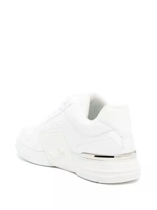 Philipp Plein Royal Street Embossed Logo Sneakers - White