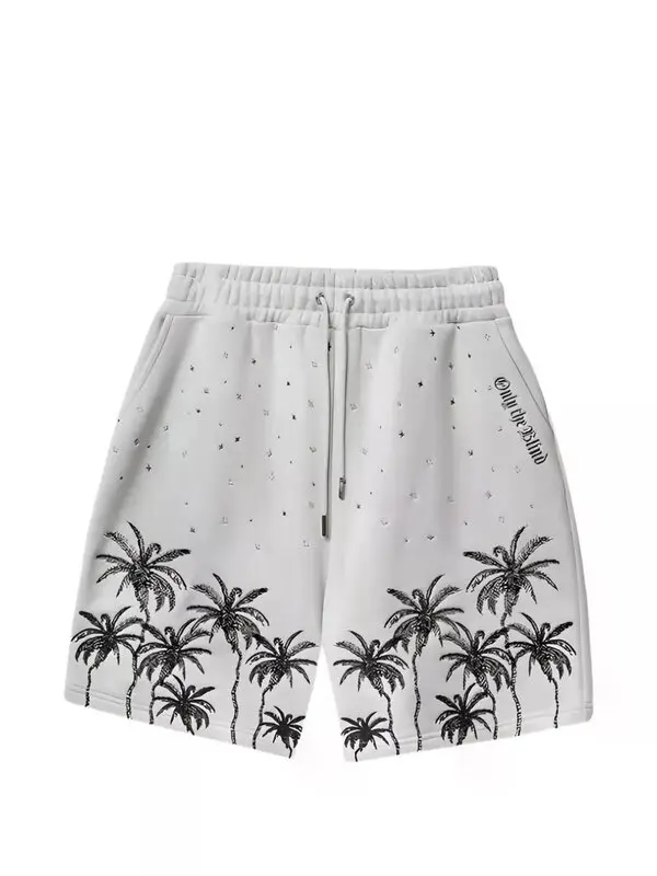 ONLY THE BLIND Starry Night Palm Print Shorts - Grey