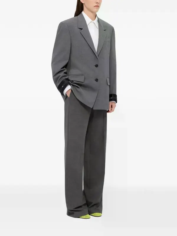 MSGM Wide-leg Waistband Trousers