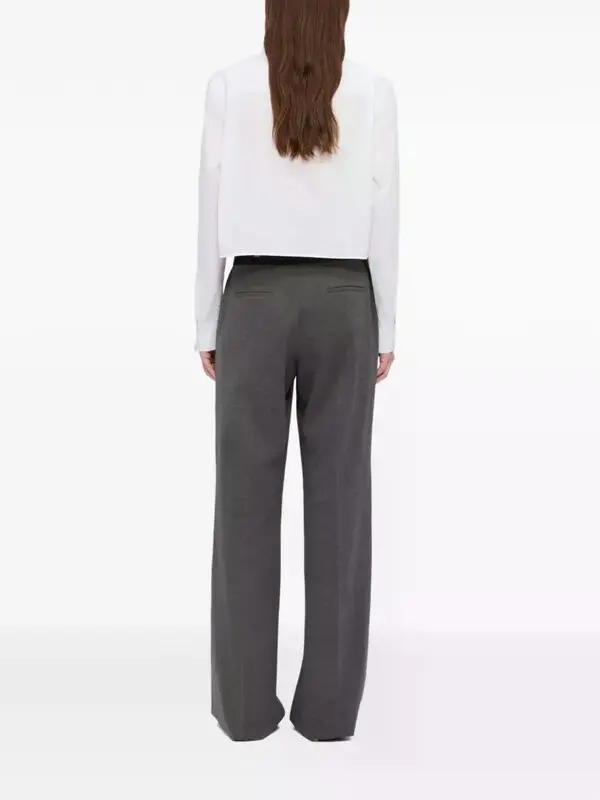 MSGM Wide-leg Waistband Trousers
