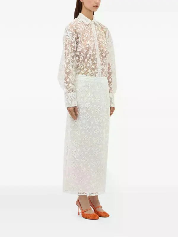 MSGM Lace Tie Maxi Skirt