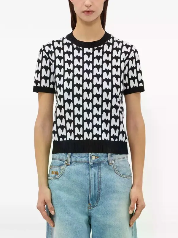 MSGM Patterned Short Sleeve T-shirt