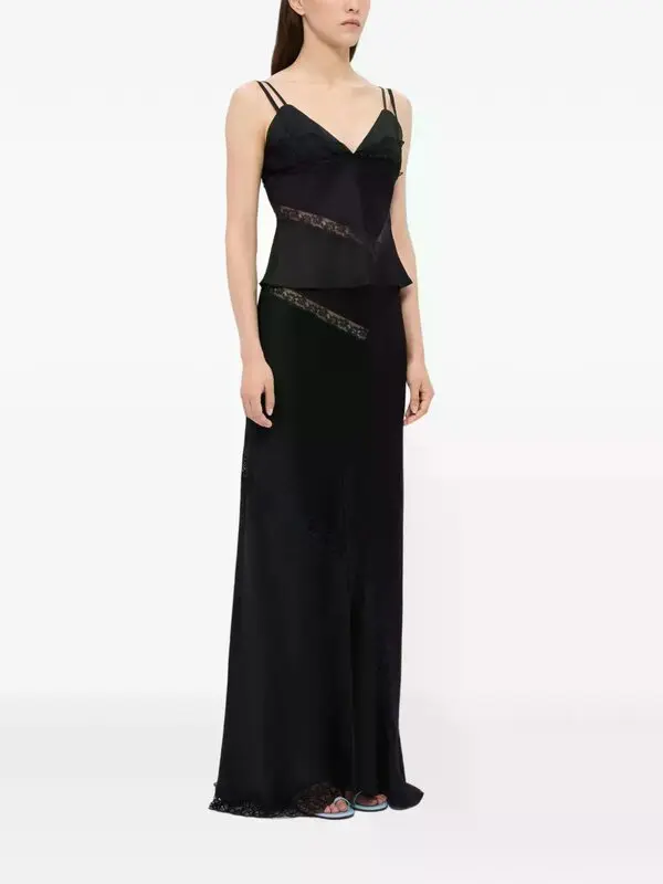 MSGM Lace Panel Maxi Skirt