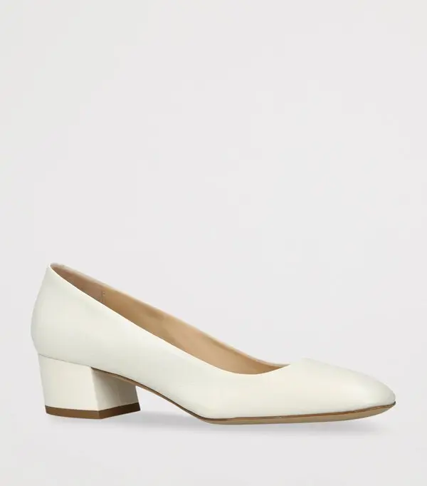Gabriela Hearst Agathe Leather Heeled Pumps - Ivory
