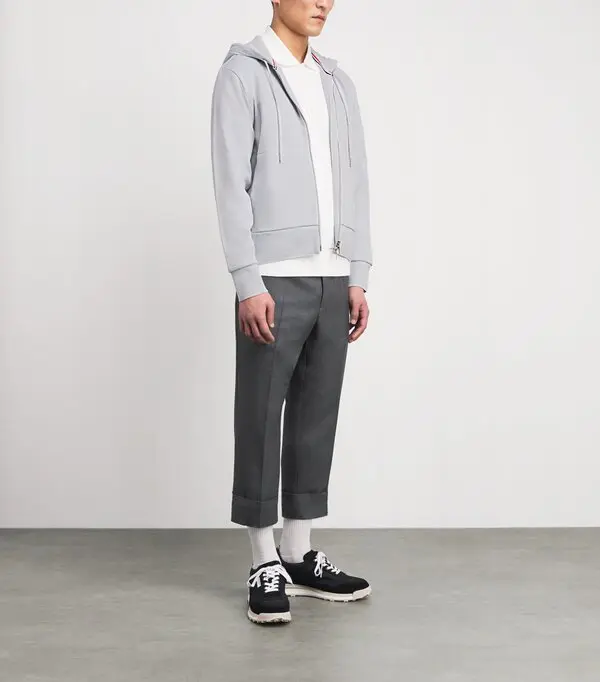 Thom Browne 4-bar Zip-up Hoodie