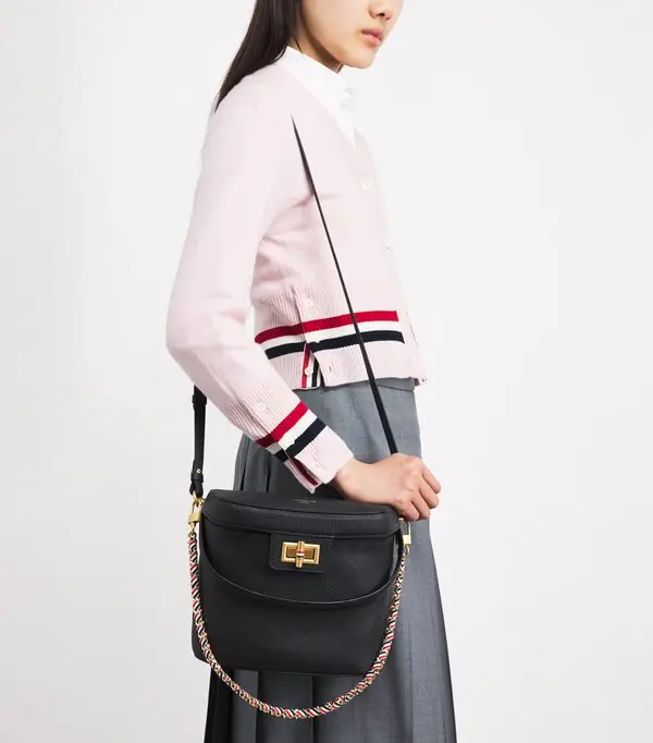 Thom Browne Pebble Leather Box Bag - Black