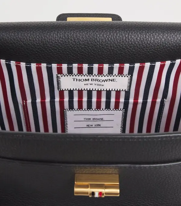 Thom Browne Pebble Leather Box Bag - Black