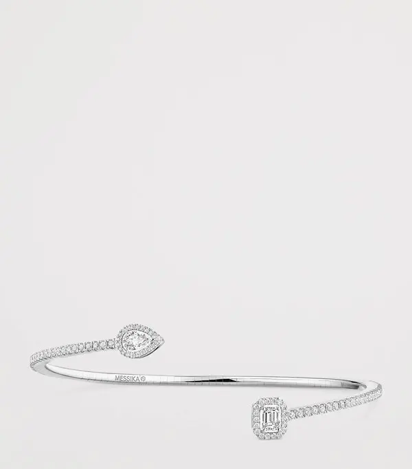 Messika My Twin White Gold And Diamond Bangle
