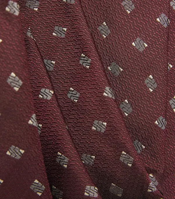 Emporio Armani Silk Jacquard Standard Tie - Red