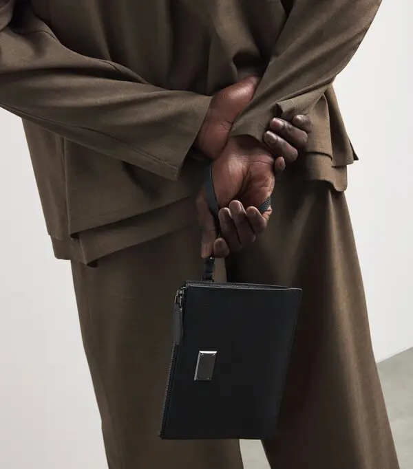 Emporio Armani Leather Logo Pouch