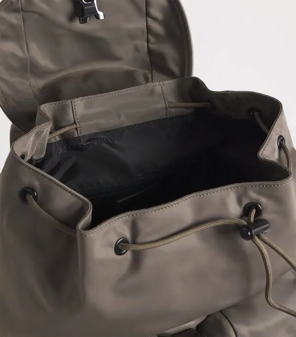 Emporio Armani Logo Backpack - Brown
