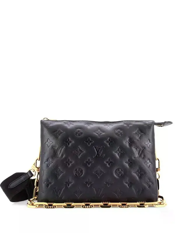 LOUIS VUITTON Coussin Bag Monogram Embossed Lambskin Pm - Black