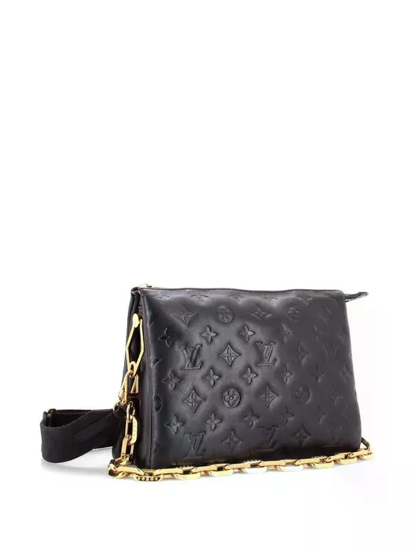 LOUIS VUITTON Coussin Bag Monogram Embossed Lambskin Pm - Black
