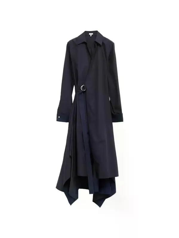 Loewe Layered Belted Midi Dress - Blue