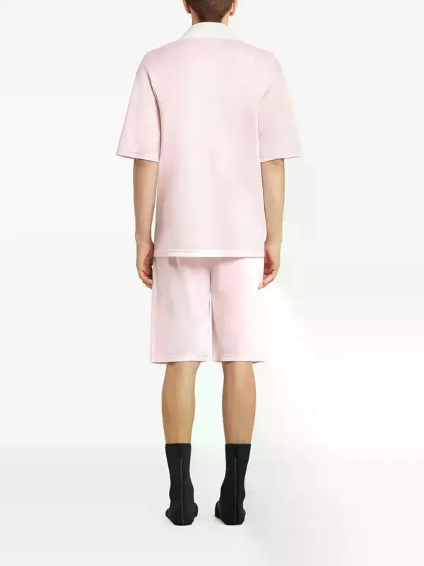 COURREGES V-neck Logo Polo Shirt