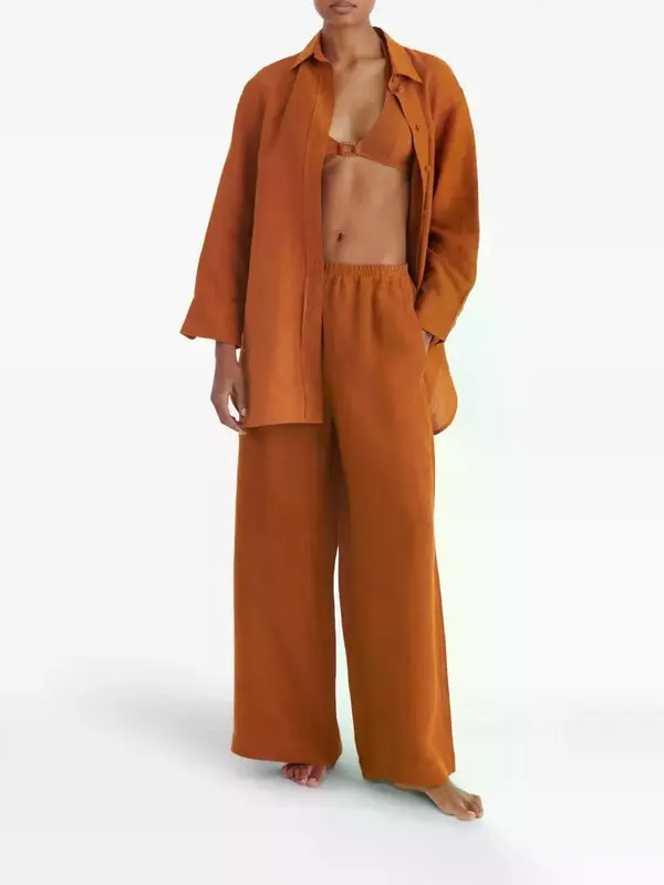 ERES Wide-leg Trousers - Brown