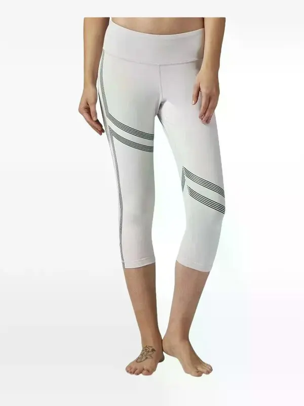 REEBOK Linear Three-quarter Leggings - Grey