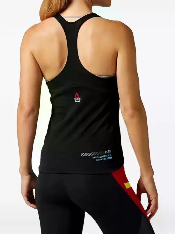 REEBOK Logo Print Racerback Tank Top