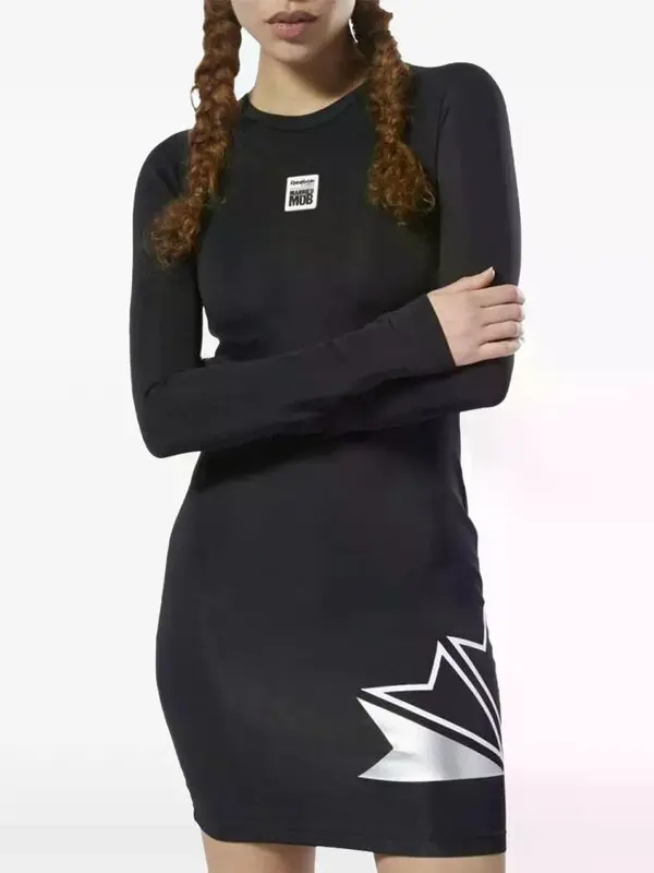 REEBOK Long-sleeve Mini Dress - Black
