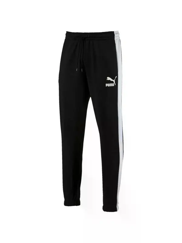 PUMA Side-stripe Track Pants - Black