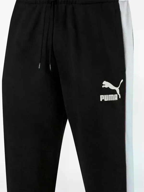 PUMA Side-stripe Track Pants - Black
