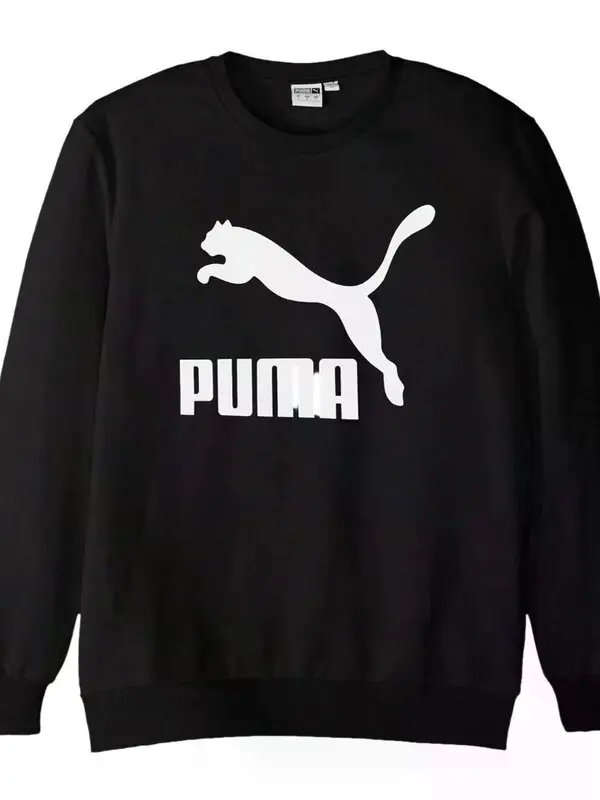 PUMA Logo-print Crew-neck Sweatshirt - Black