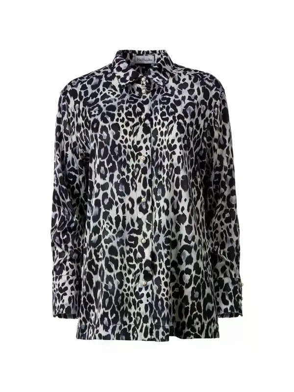 MIA PECULIAR Pearl-button Printed Shirt