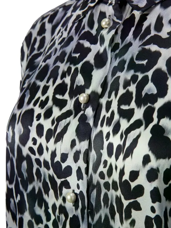 MIA PECULIAR Pearl-button Printed Shirt