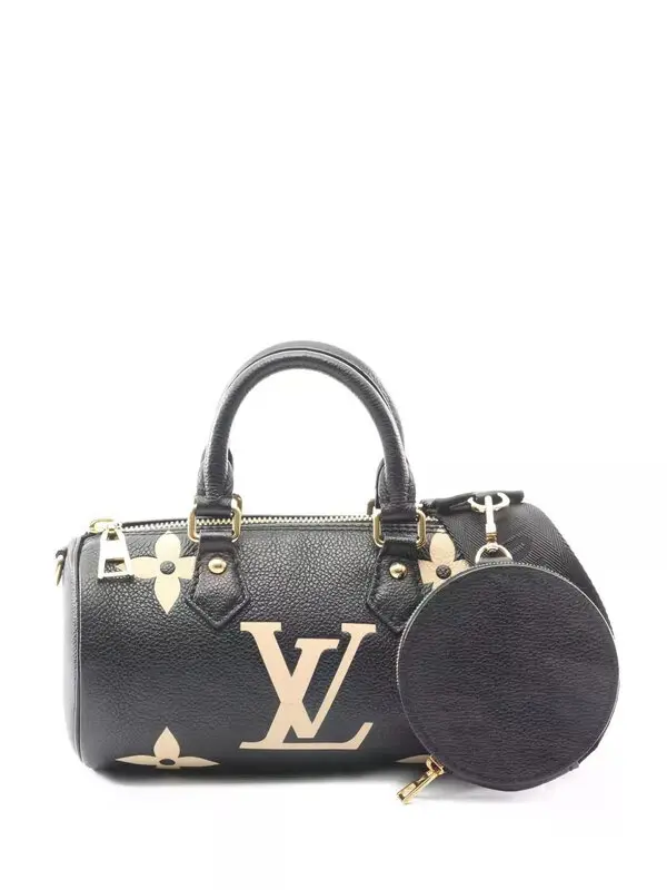 LOUIS VUITTON Monogram Empreinte Papillon Bb Handbag - Black