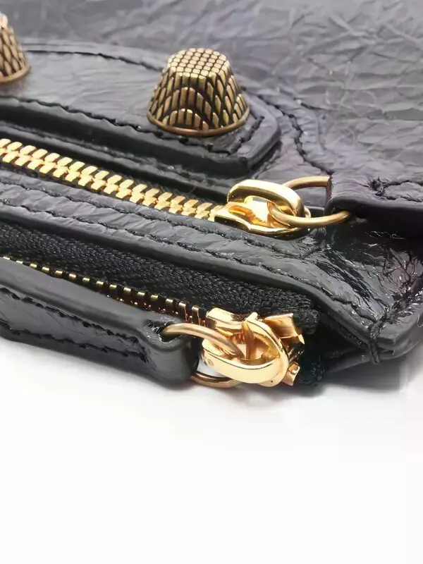 Balenciaga 2010s Cagole Studded Leather Coin Purse
