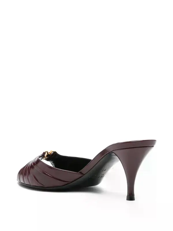 Saint Laurent Babylone Pleated Heeled Sandals