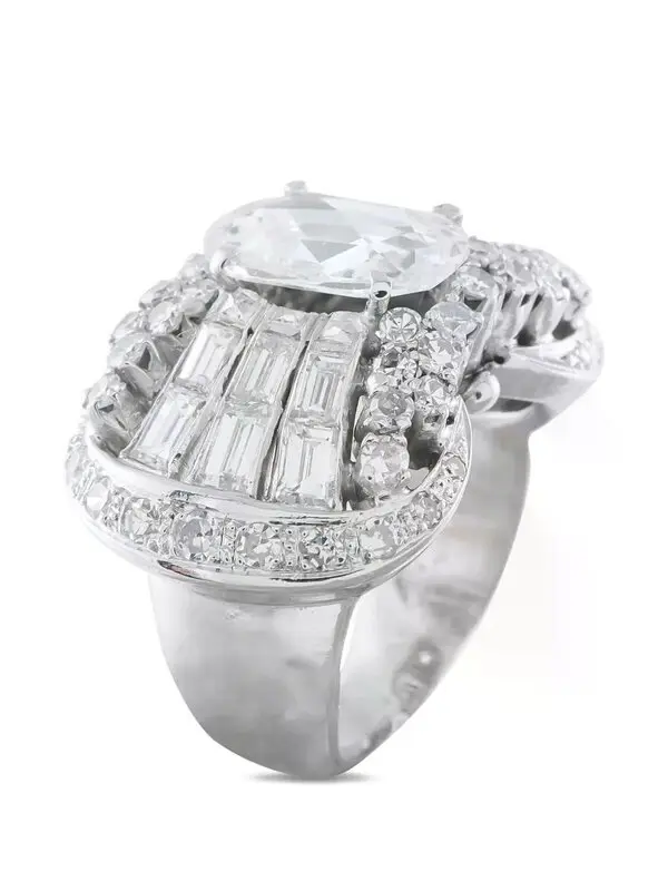 LB EXCLUSIVE 18k White Gold Diamond Ring - Silver