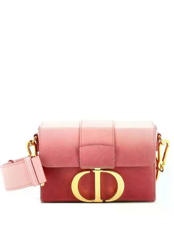 Dior 30 Montaigne Box Bag Ombre Leather Shoulder Bag - Pink