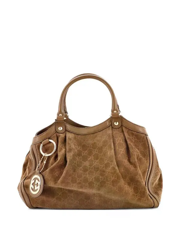 Gucci Sukey Tote Gg Corduroy Medium Satchel