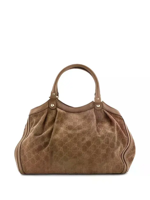 Gucci Sukey Tote Gg Corduroy Medium Satchel